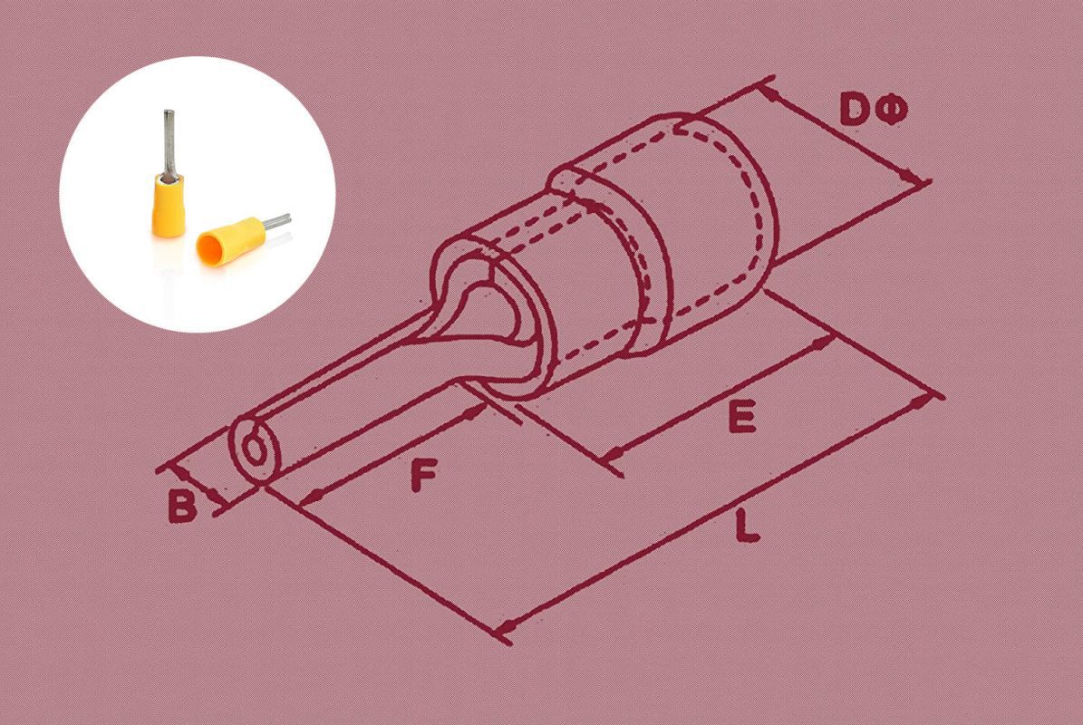 Electric Pin End Terminal with Nylon Insulated for Electrical Projects ...