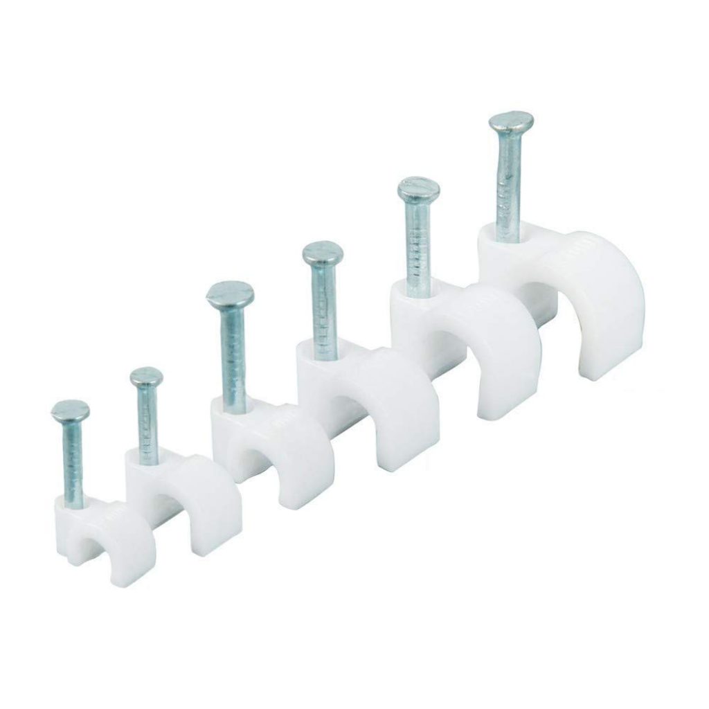 Cable Clips with Metal Nails (Pack of 100 Pcs) – Globomotive Shop