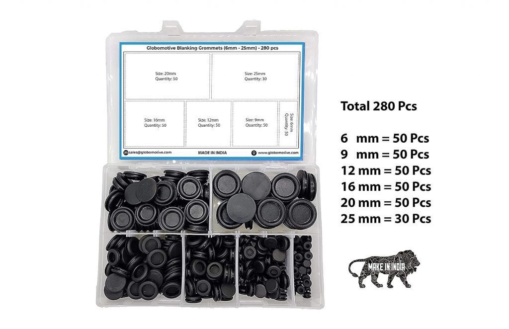 Grommet Assorted Box 6mm – 25mm (280 pcs) – Globomotive Shop